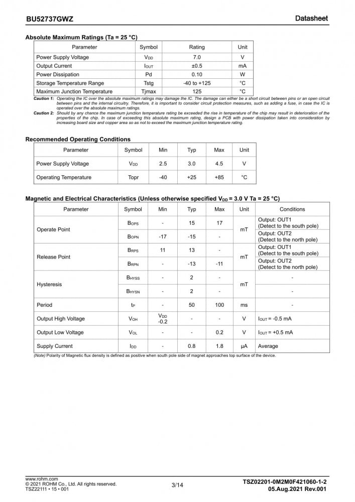 BU52737GWZ-E2 datasheet page 3