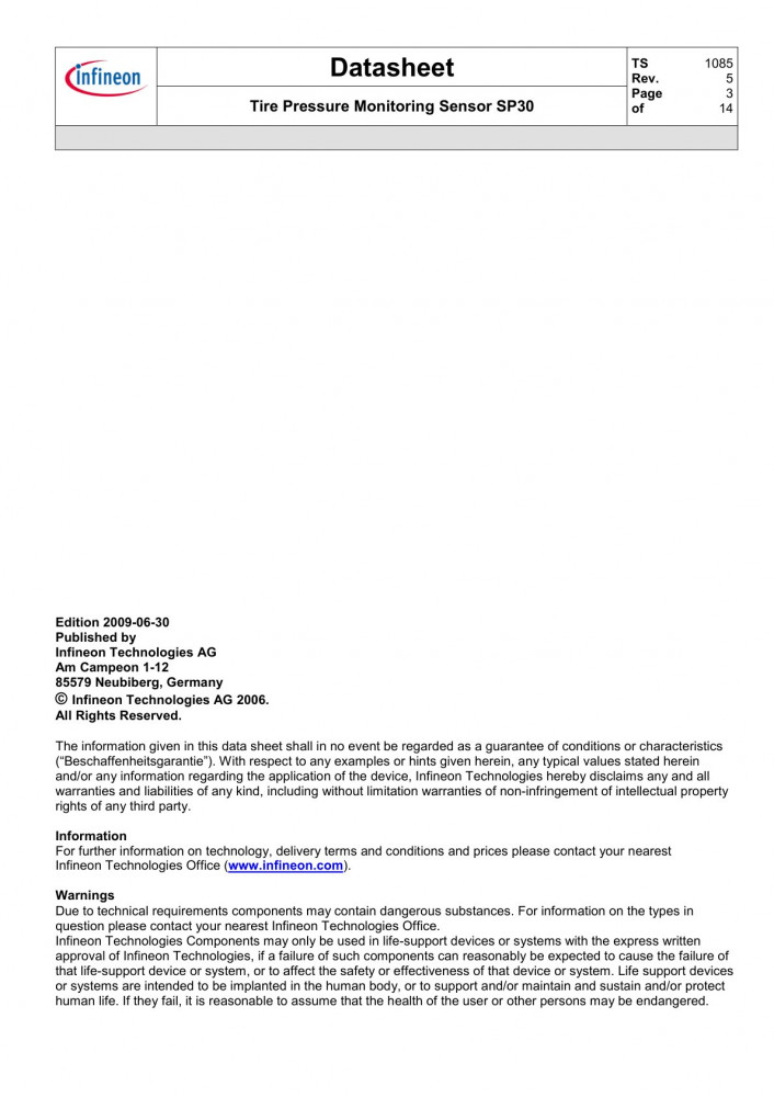 SP30 datasheet page 3