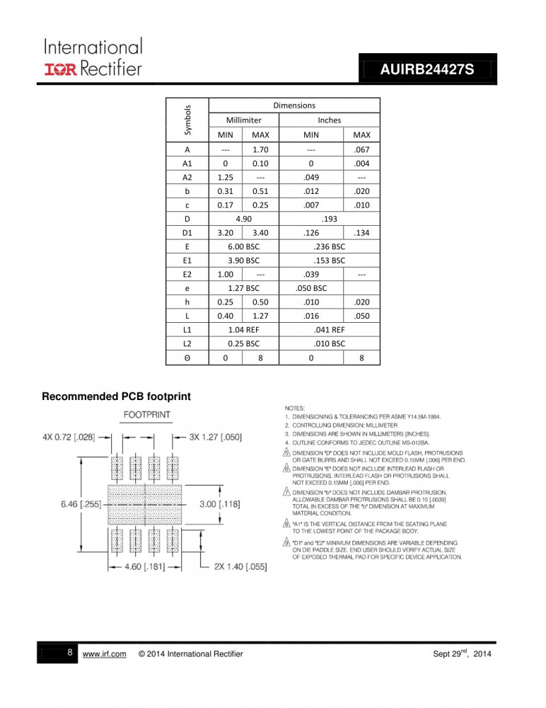 AUIRB24427STR datasheet page 8