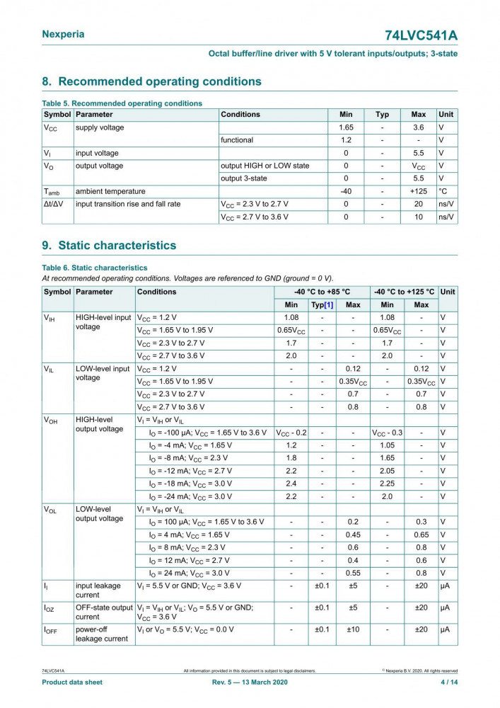 74LVC541ADB,118 datasheet page 4
