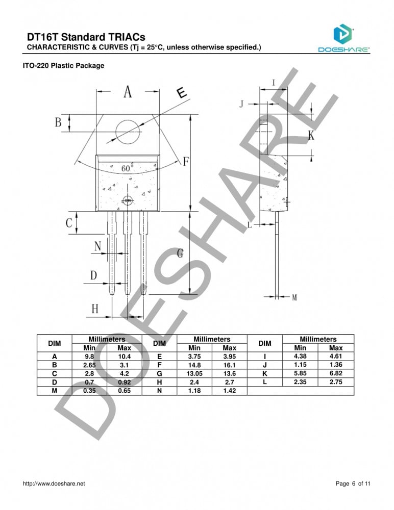 DT16T datasheet page 6