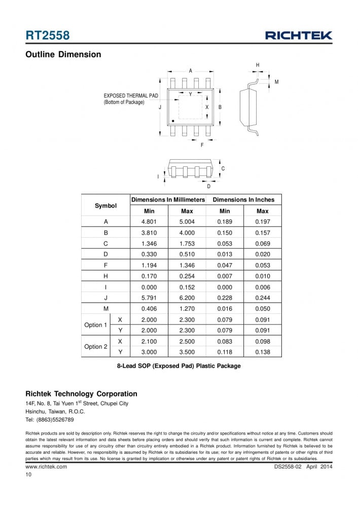 RT2558 datasheet page 10