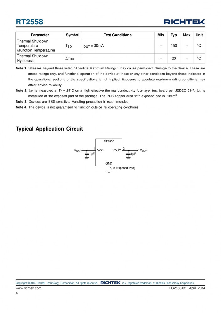 RT2558 datasheet page 4