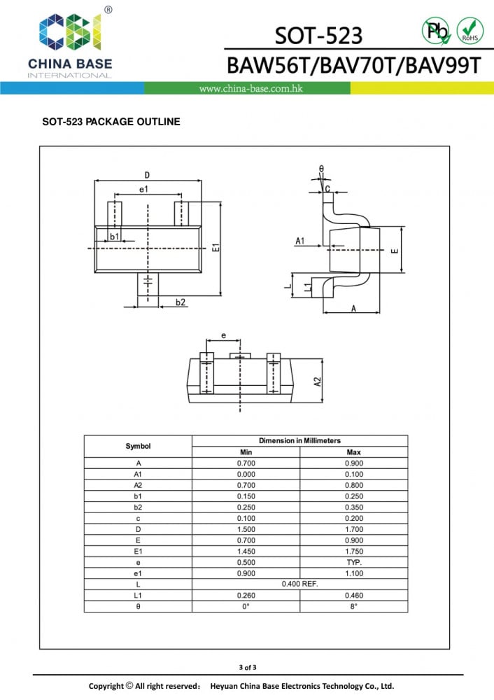 CBI BAV99T datasheet page 3