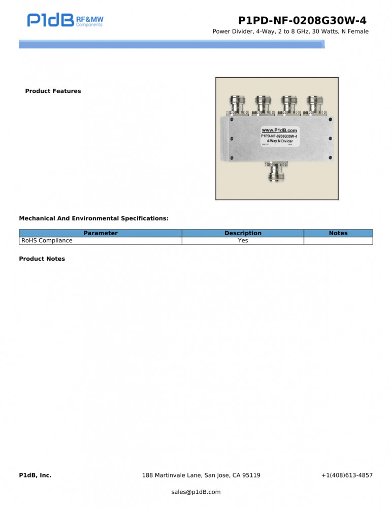 Product document preview for P1PD-NF-0208G30W-4