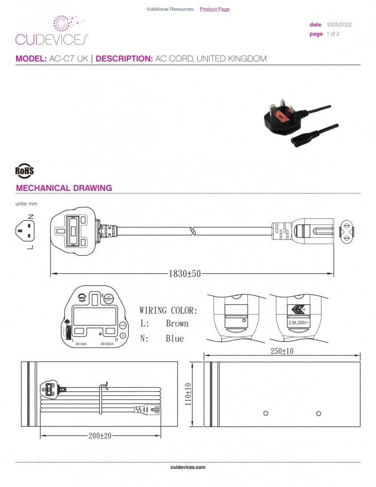 AC-C7 UK technical document page 1