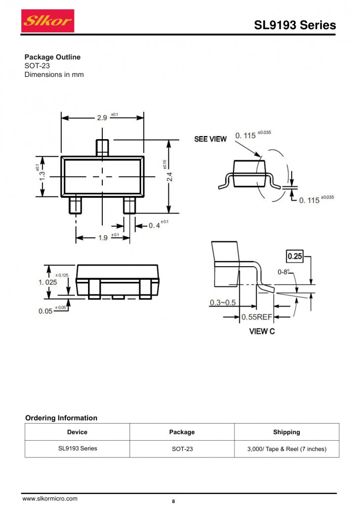 SL9193 datasheet page 8