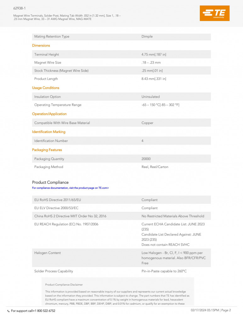 62938-1 technical document page 2