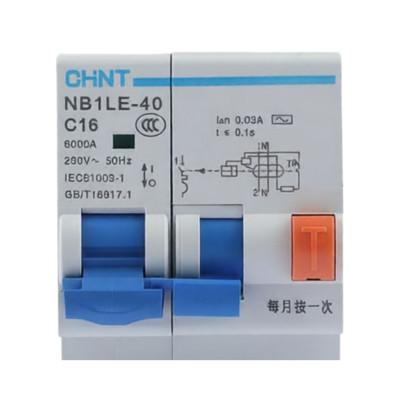 CHINT NB1LE-40 2P C16 30mA Miniature Residual Current Circuit Breaker