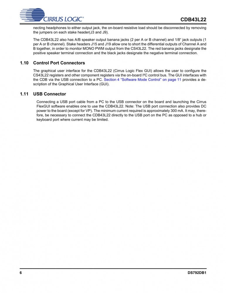 CDB43L22 technical document page 6