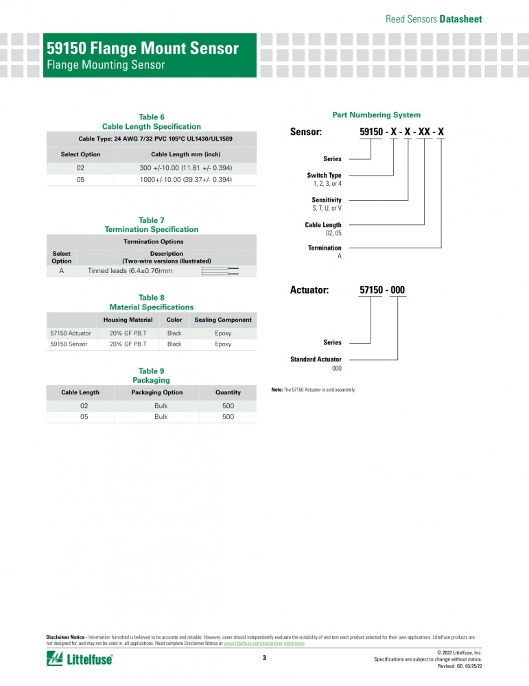Littelfuse 59150-030 technical drawing page 3