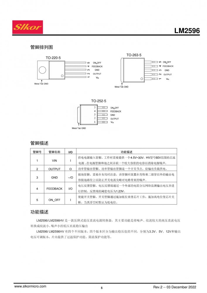 LM2596S-5.0 datasheet page 5