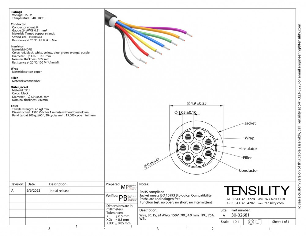 Tensility International 30-02681 product drawing preview