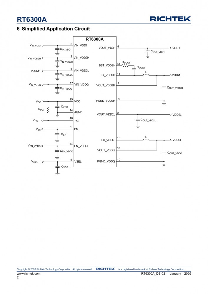 RT6300A datasheet page 2