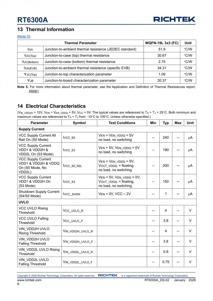 RT6300A datasheet page 8