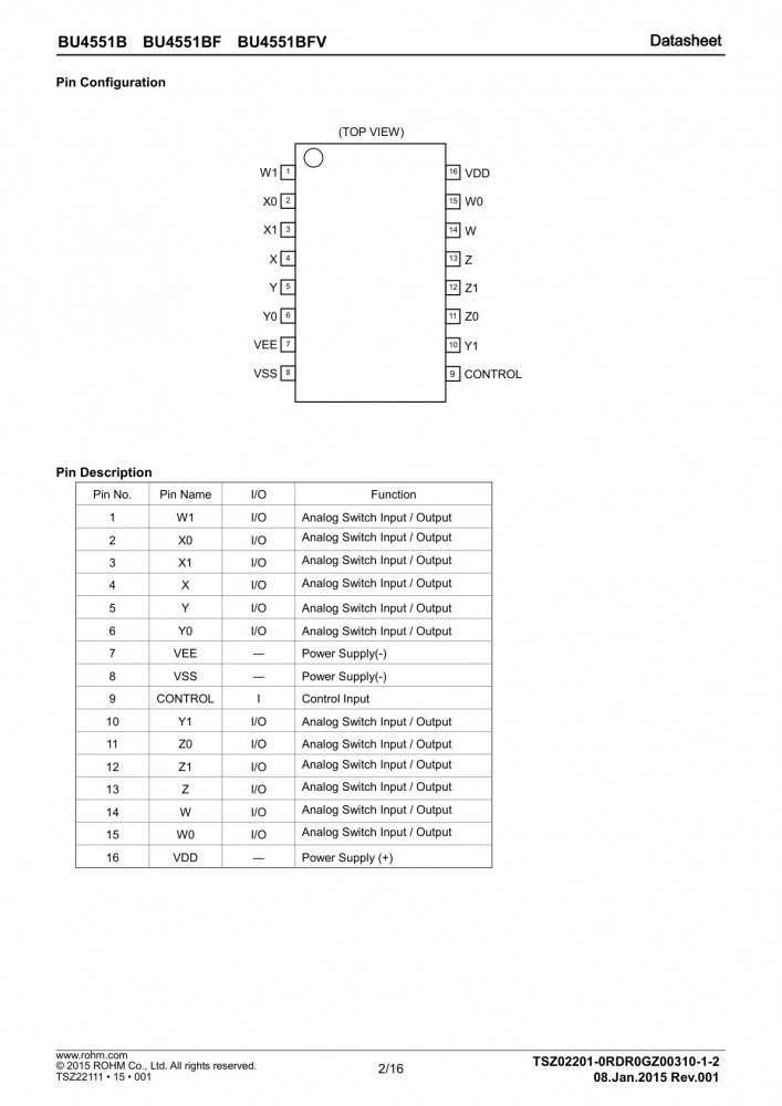 BU4551BFV-E2 datasheet page 2