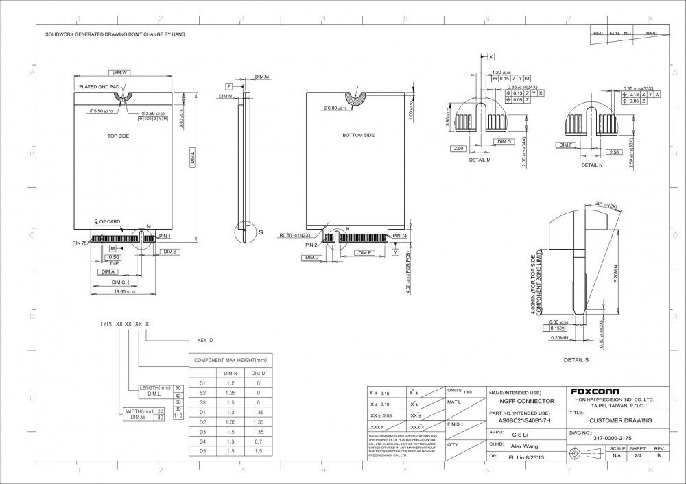 FOXCONN AS0BC21-S40BB-7H drawing page 2
