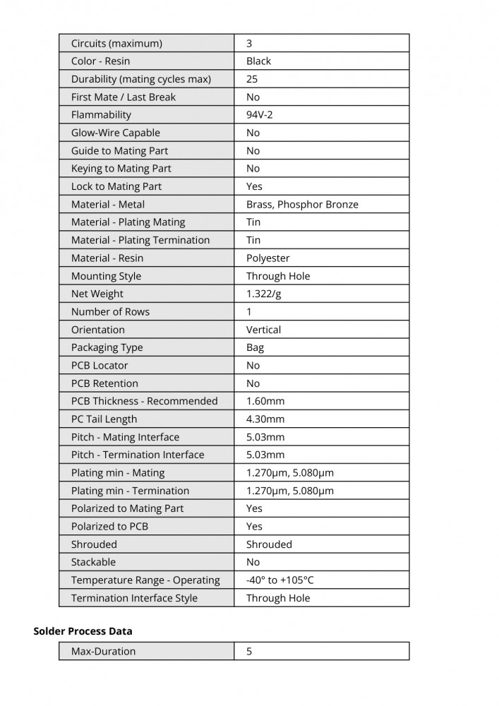 MOLEX 10181037 technical drawing page 3