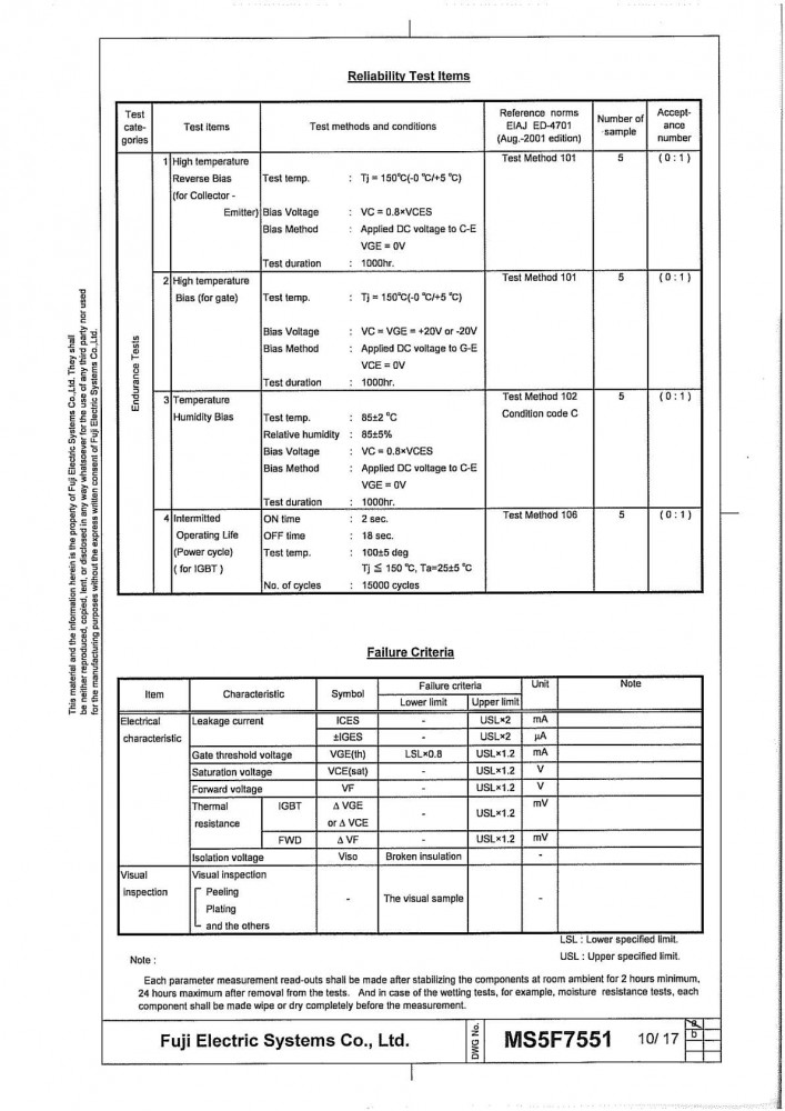 Fuji Electric specification page 10