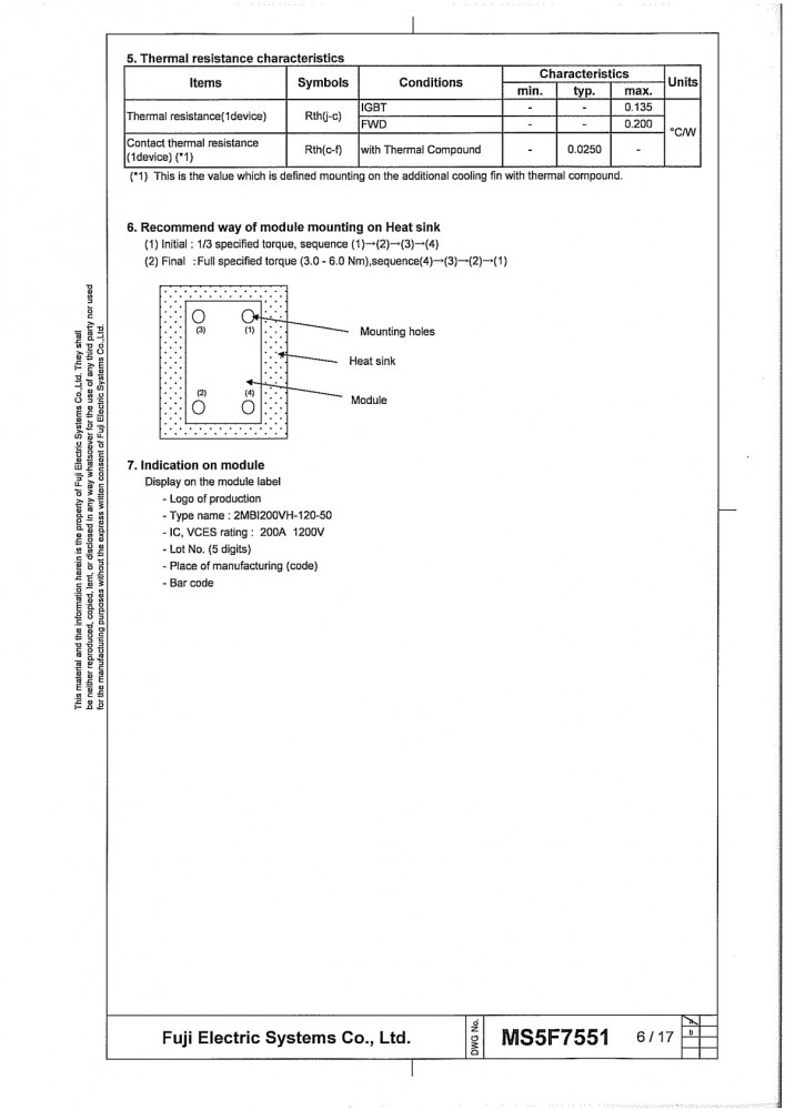 Fuji Electric specification page 6