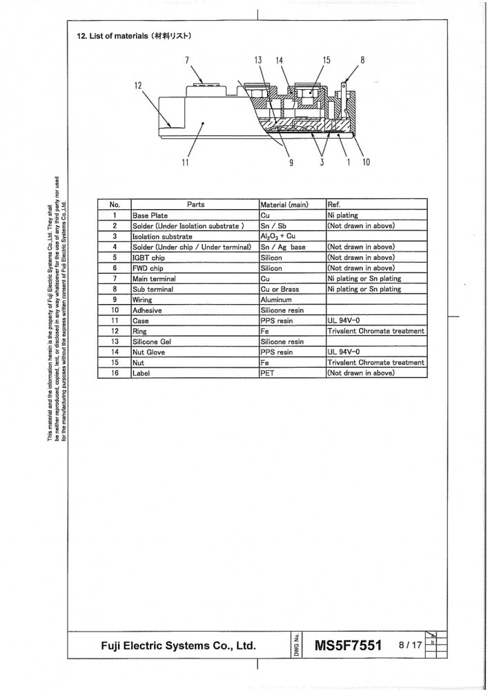 Fuji Electric specification page 8