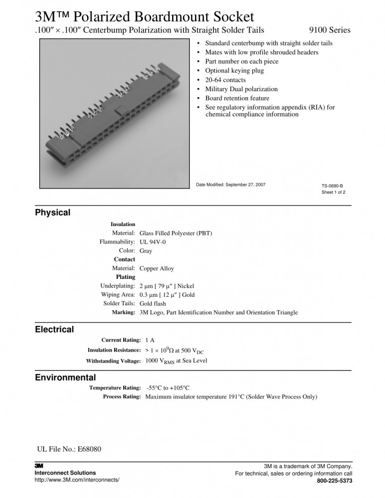 3M 9126-4500PL technical document page 1
