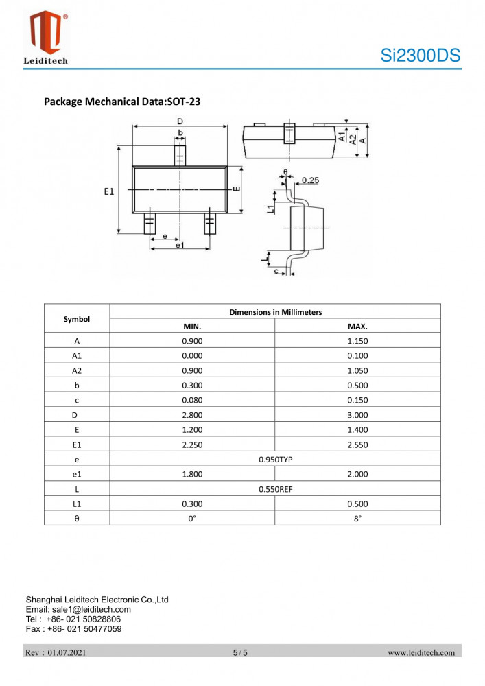 Si2300DS datasheet page 5