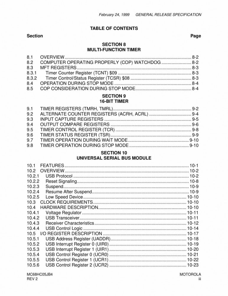 MC68HC705JB4DW datasheet page 5