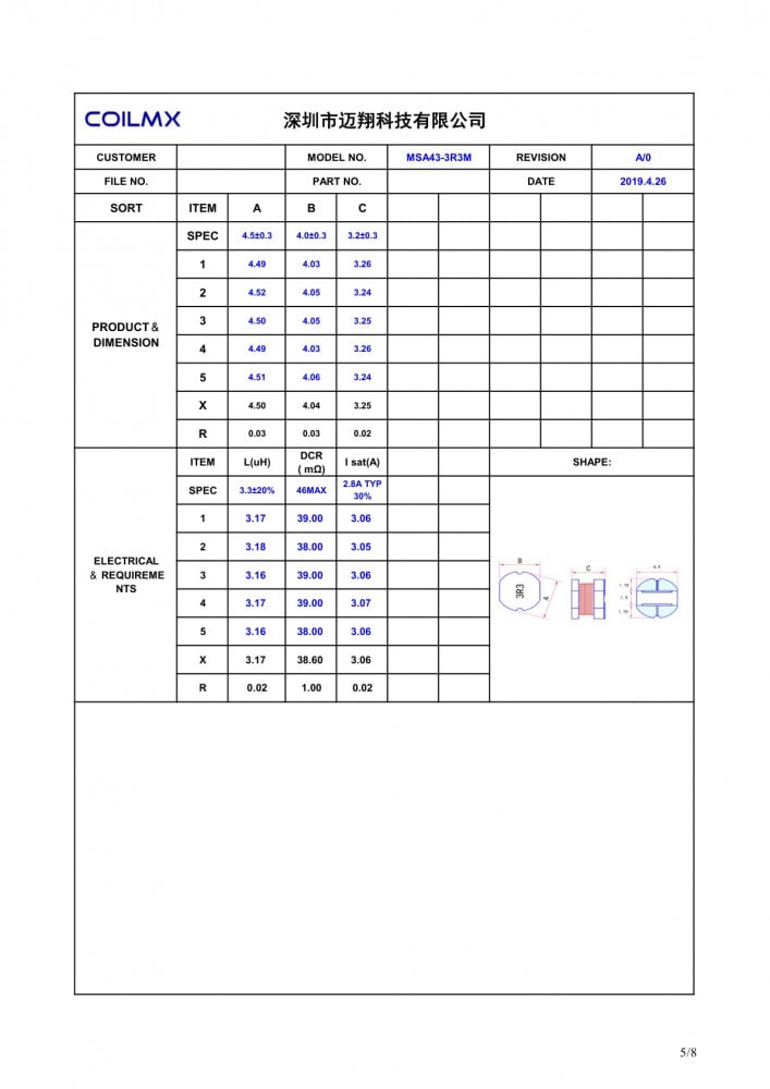 MSA43-3R3M specification page 5