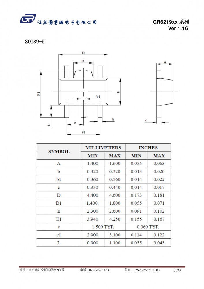 GR6219 series datasheet page 6