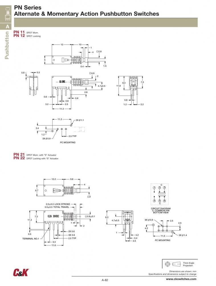 C&K PN Series datasheet page 2