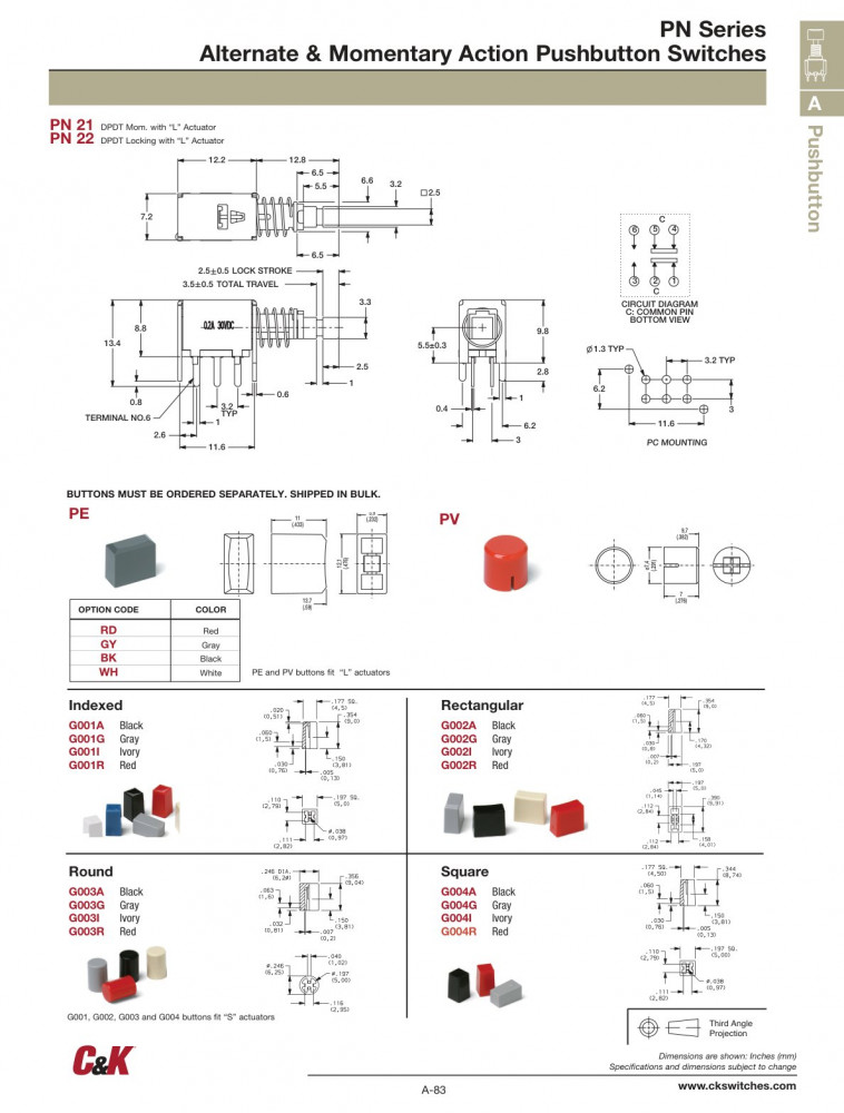 C&K PN Series datasheet page 3