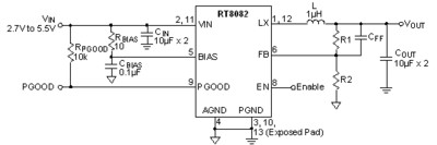 RT8056 - Dual 1A 1.5MHz Synchronous Step-Down Converters