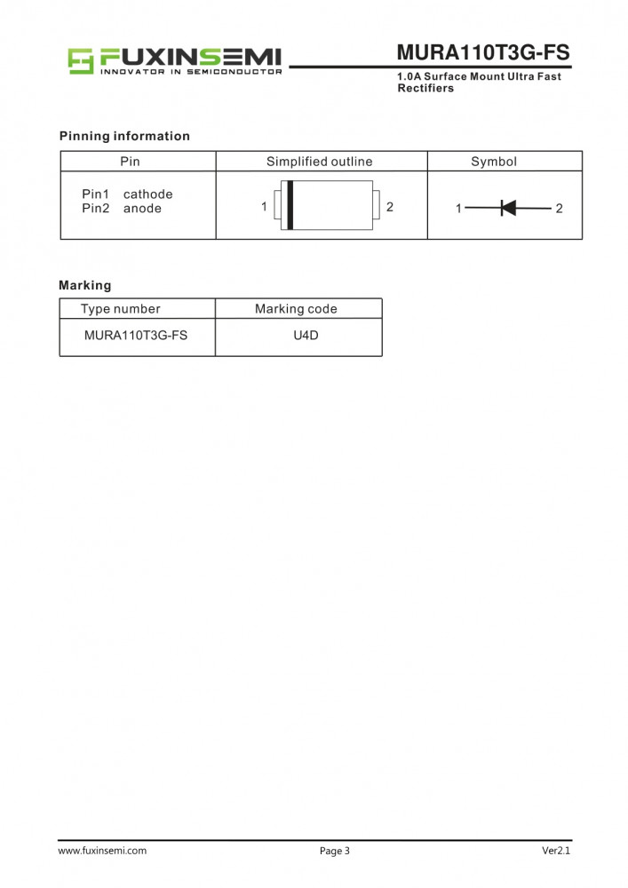 MURA110T3G-FS datasheet page 3