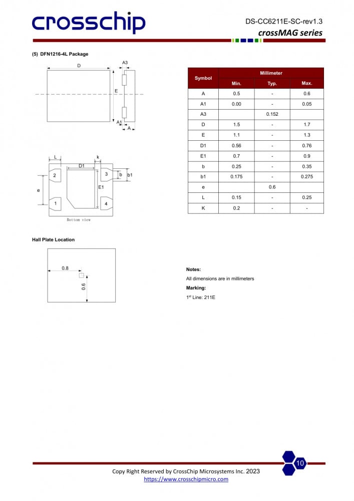 CC6211E datasheet page 10