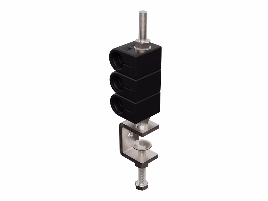 Single Side, 3-Hole, Feeder Clamp for 1/2