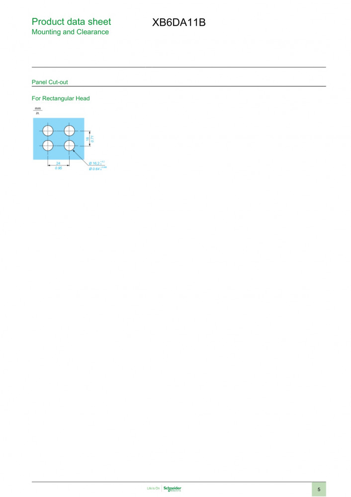 XB6DA11B technical document page 5