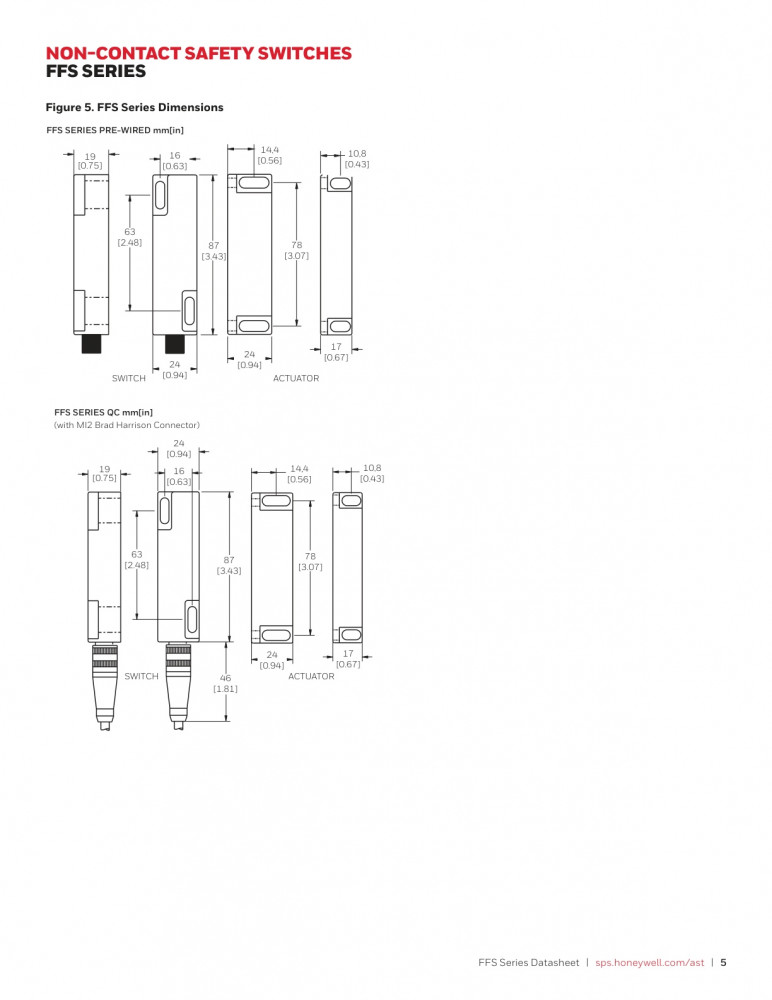 Honeywell FFS Series documentation page 5