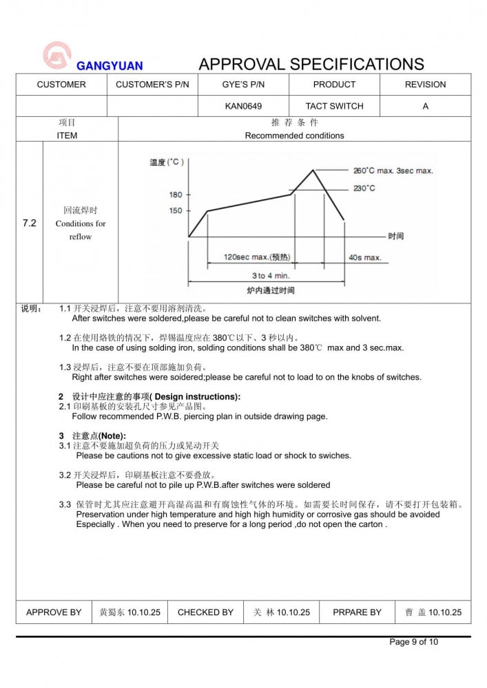 KAN0649 approval specification page 10