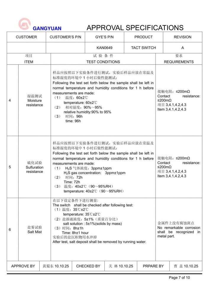 KAN0649 approval specification page 8