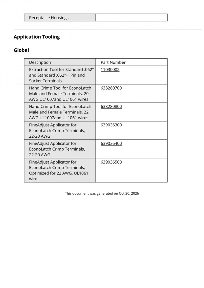 Molex .062 inch plus connector system technical document page 3