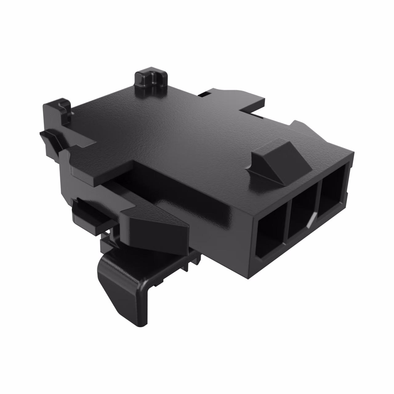 Micro-Fit TPA Panel Mount Plug Housing, Single Row, 3 Circuits, UL 94V-0, Glow-Wire Capable, Black for sale