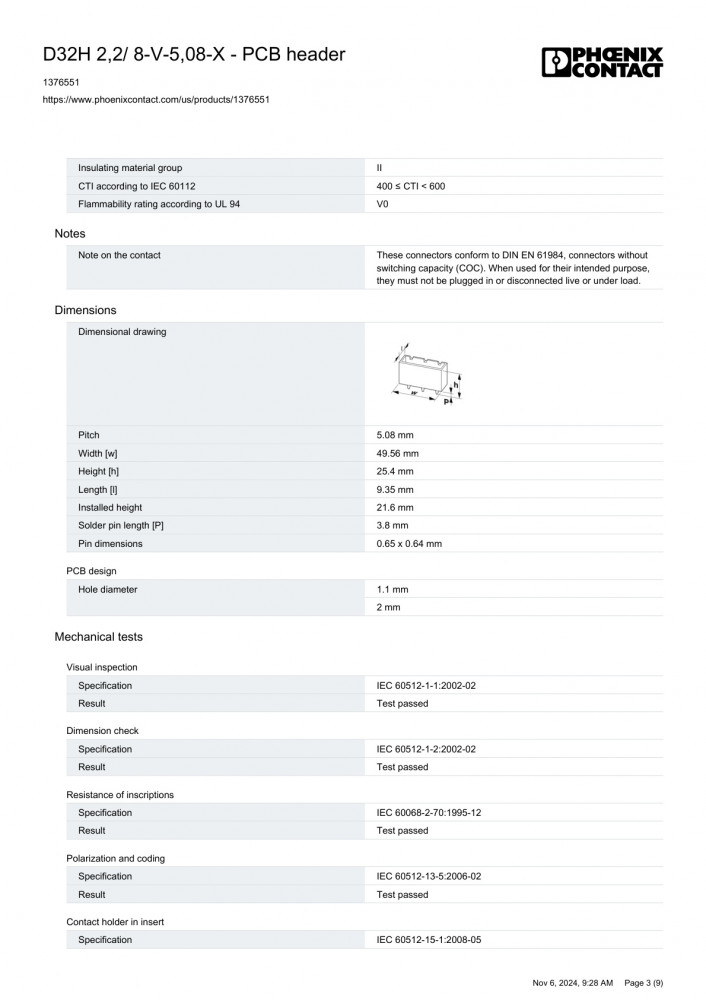 Phoenix Contact 1376551 technical document page 3