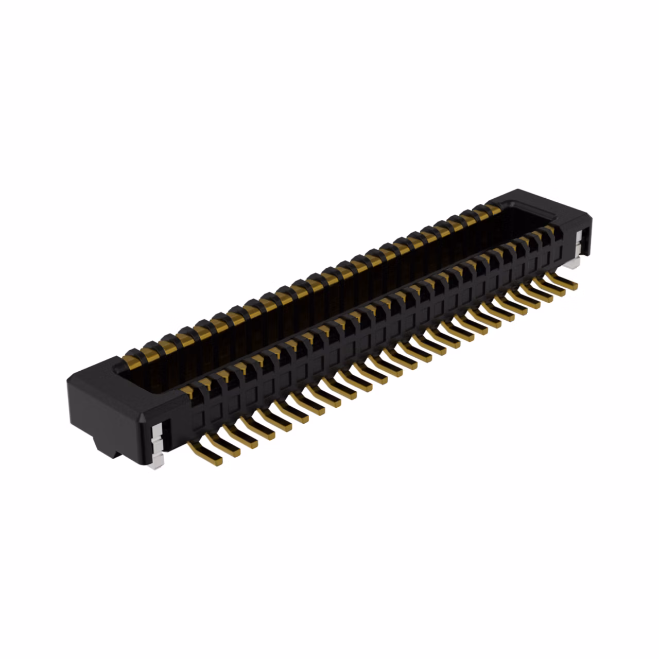 SlimStack Board-to-Board Plug, 0.40mm Pitch, J-Bend Series, 0.20µm Gold (Au) Plating, 1.50 or 1.80mm Mated Height, 3.40 or 4.20mm Mated Width, 50 Circuits for sale