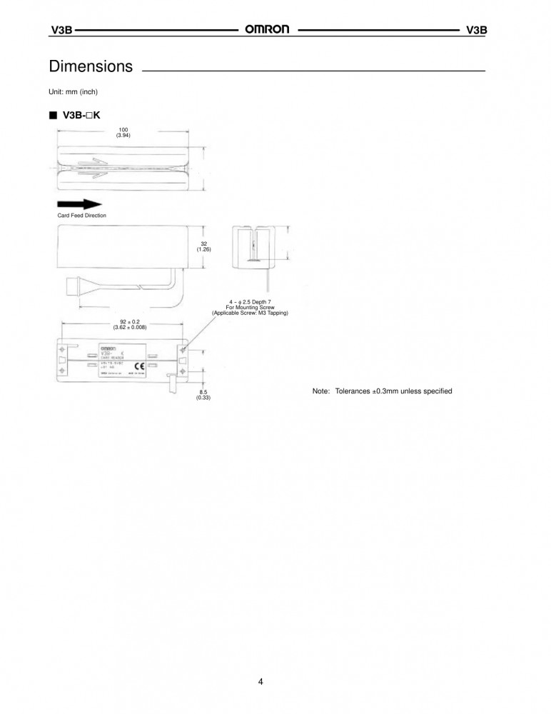 V3B magnetic card reader document page 4