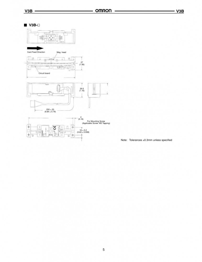 V3B magnetic card reader document page 5