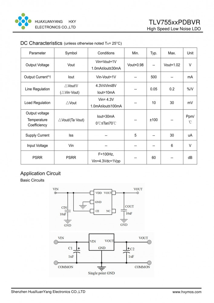 TLV75533PDBVR-HXY datasheet page 3