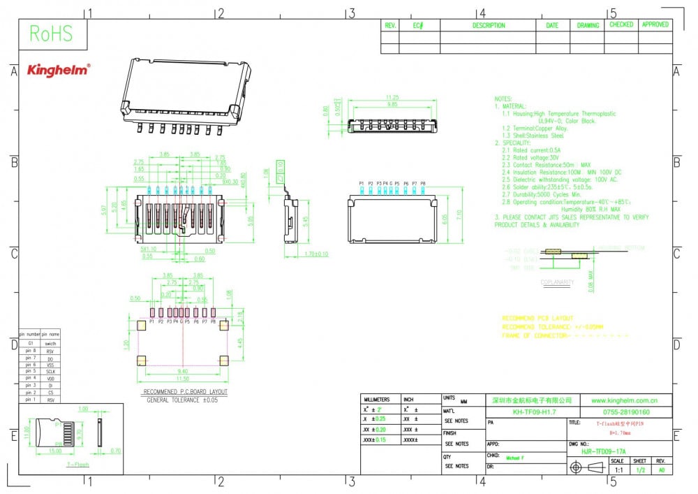 KH-TF09-H1.7 technical document preview