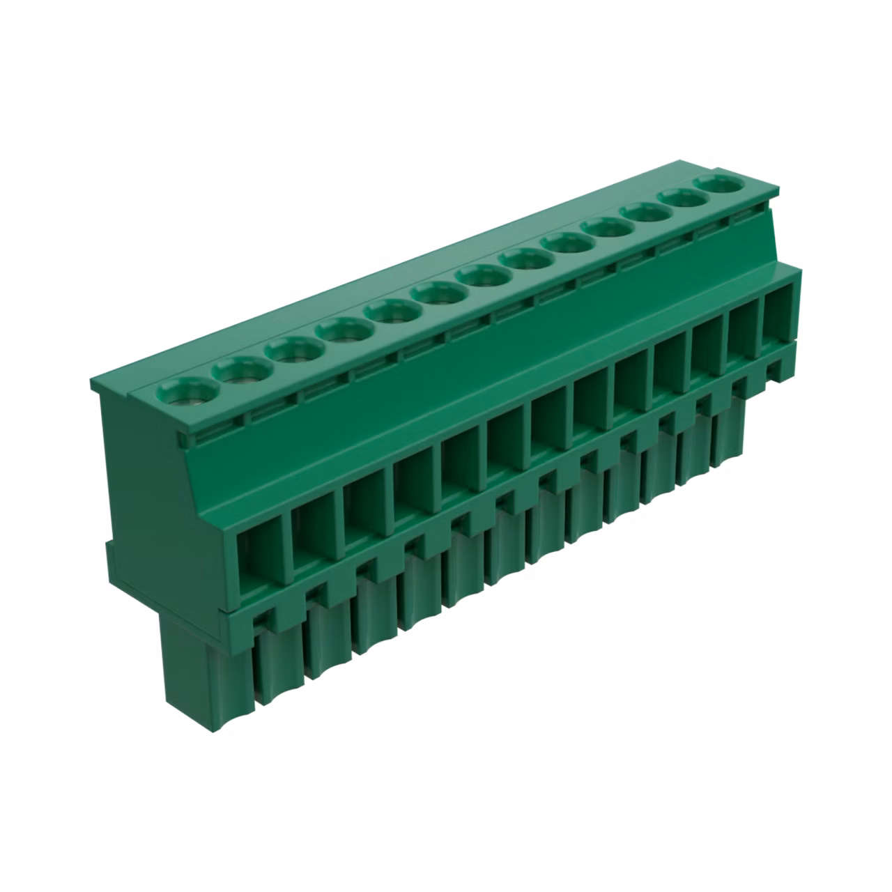 3.50mm Pitch Eurostyle Vertical Plug, with Reverse Imprinting, Rear Wire  Entry, Green Housing, 13 Circuits for sale