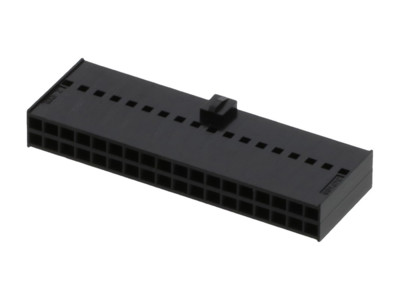 2.54mm Pitch C-Grid III Crimp Housing Dual Row, 24 Circuits, Black